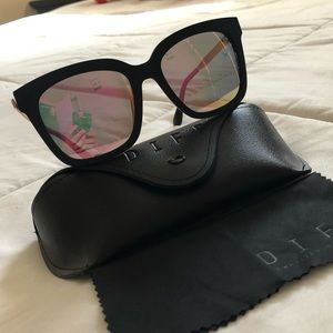 DIFF Eyewear Accessories | Cruz Goldblue Mirrored Aviators | Poshmark